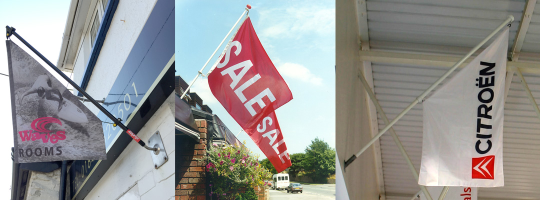 Zephyr can offer an array of Angled Flagpoles in assorted sizes.